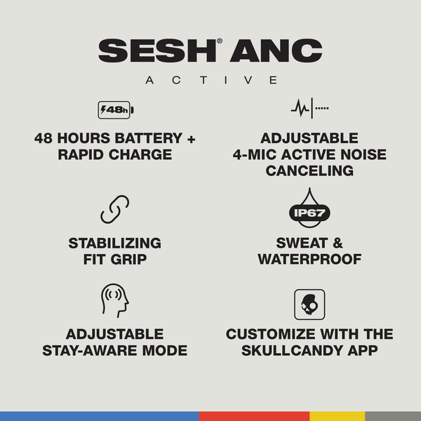 Sesh® ANC Active | Wireless Noise Canceling Sport Earbuds