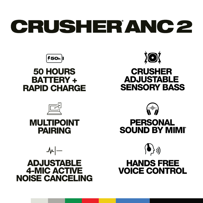 Crusher® ANC 2 | Sensory Bass Headphones with Noise Canceling
